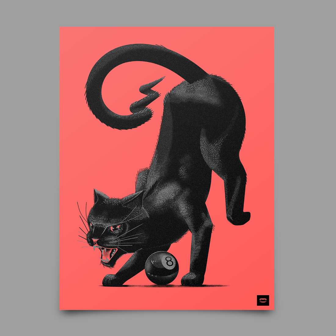 Black Cat Illustration Poster Print – Chomp