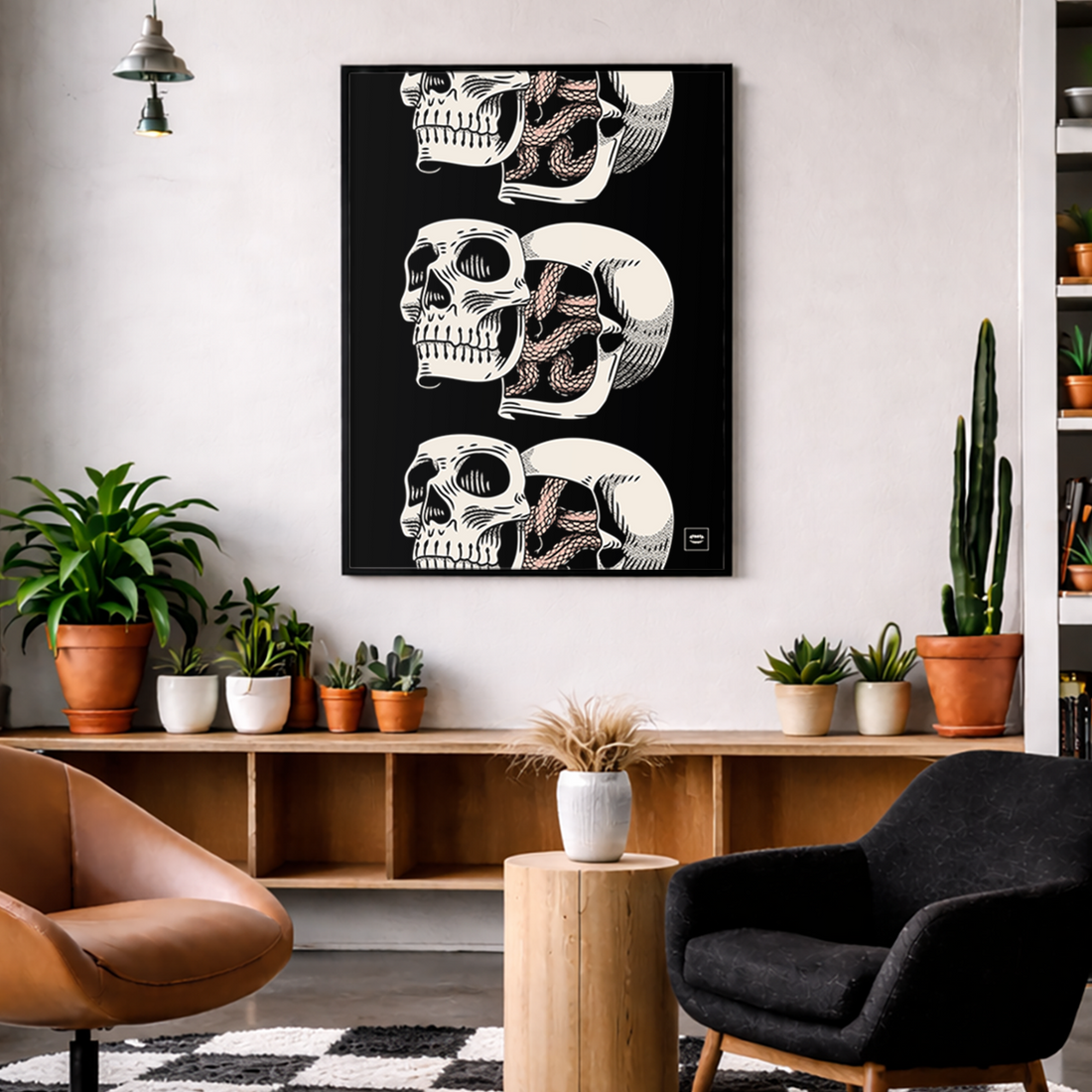 Face Off Skull and Snake Poster Print – Chomp