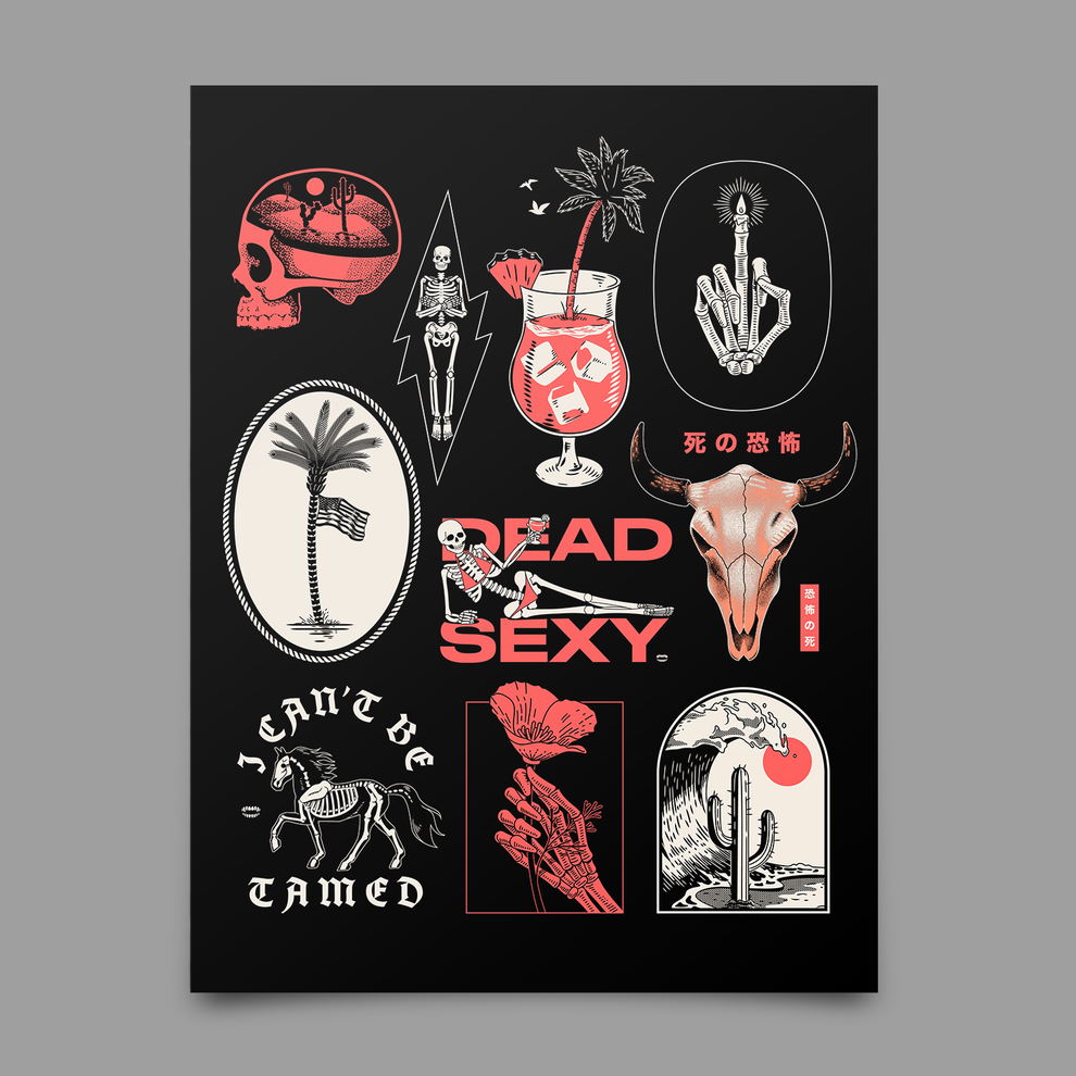 Flash Sheet Illustration Poster Print – Chomp