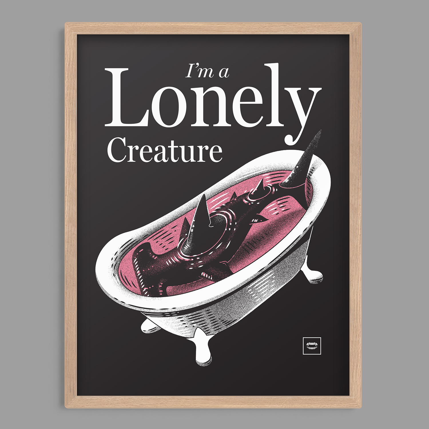 Lonely Hammerhead Illustration Poster Print – Chomp