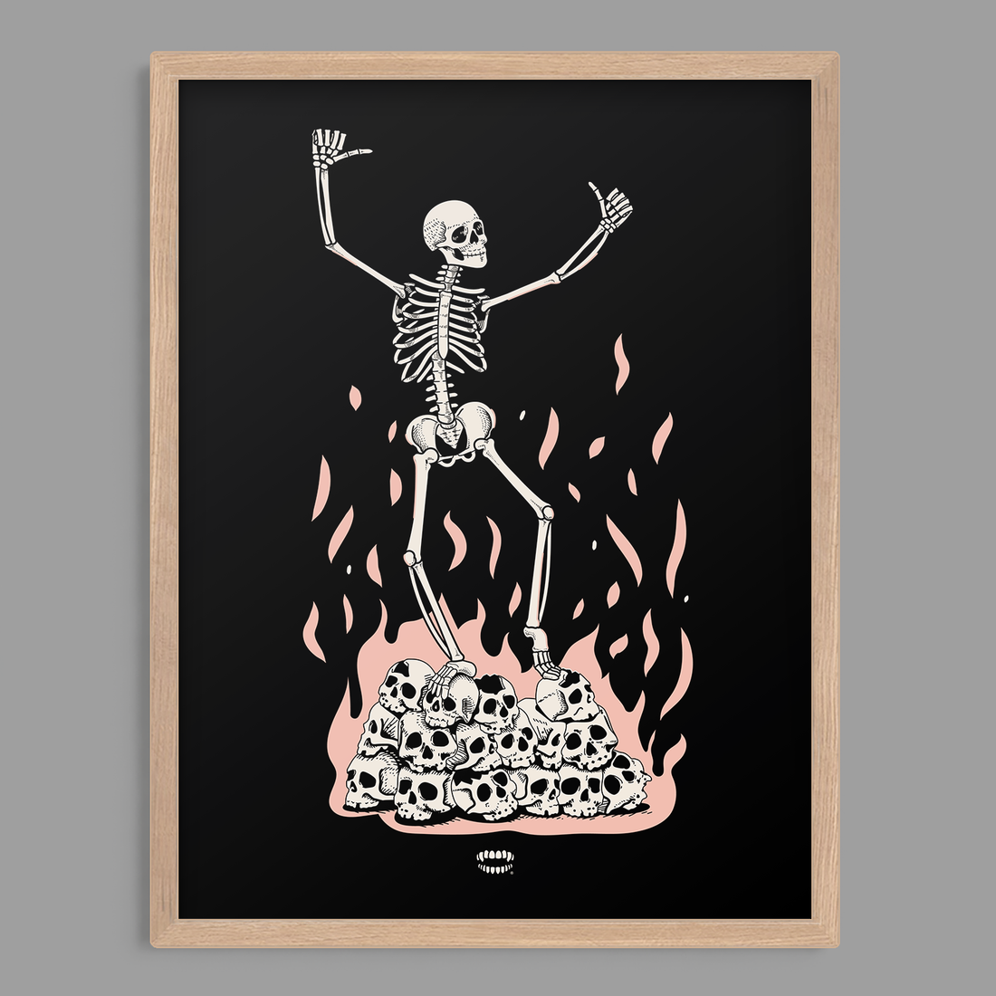 Dancing Skeleton Illustration Poster Print – Chomp