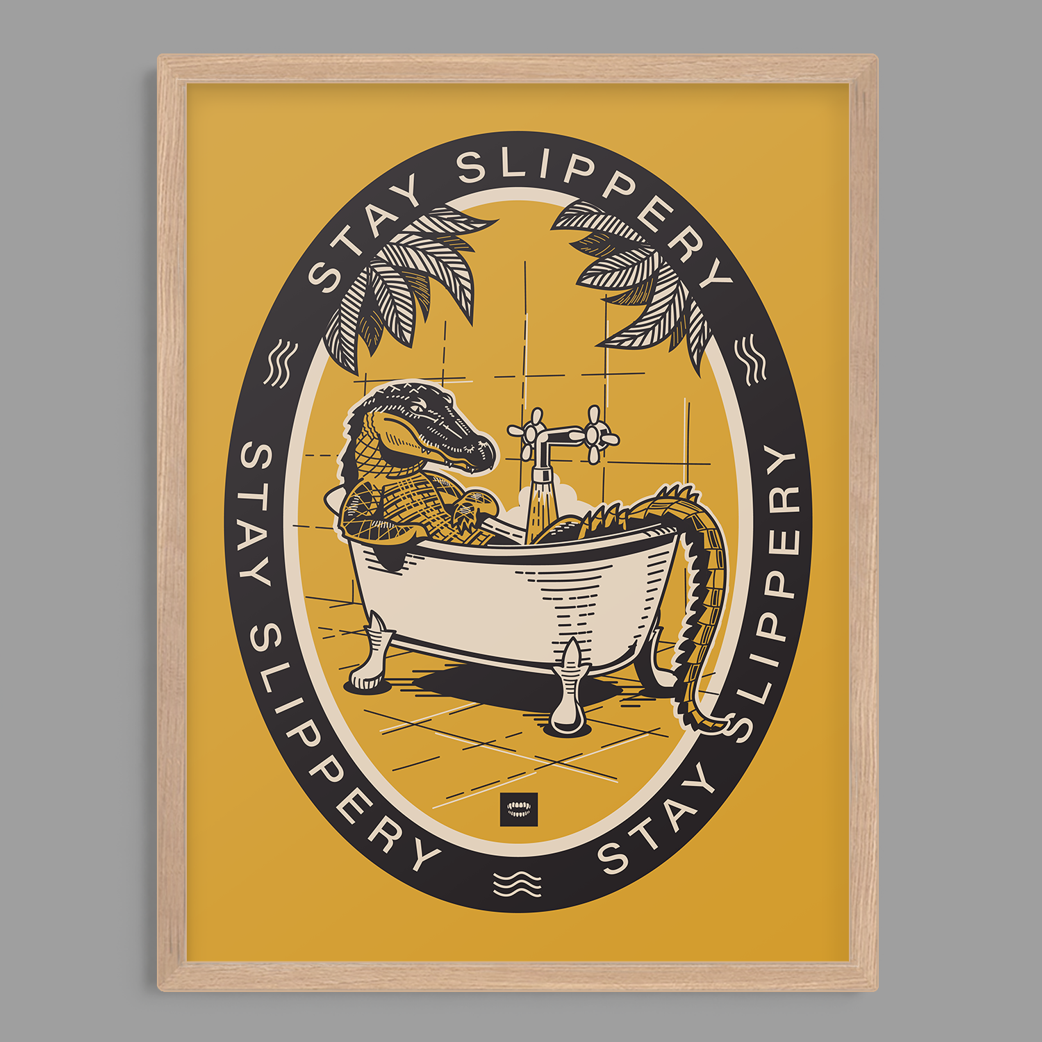 Stay Slippery Gator Print Illustration Poster Print – Chomp